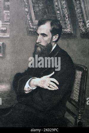 Ilya Repin - Portrait Pavel Tretyakov Founder Tretyakov Gallery 1901 ...