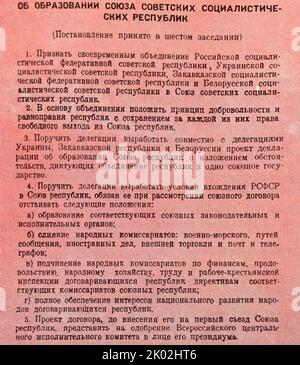 On December 30, 1922, the First All-Union Congress of Soviets opened at ...