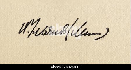 Signature of Vladimir Lenin (1870-1924) a Russian communist ...