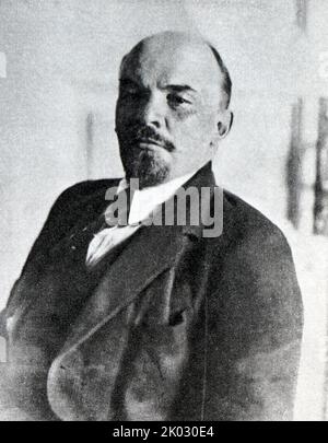 Vladimir Lenin portrait. Moscow. 1918. Photographer - Otsup P. A Stock ...