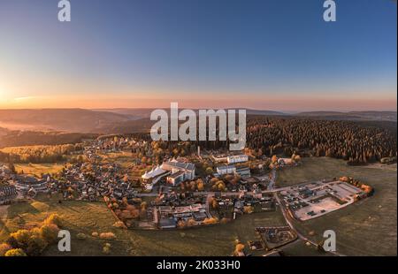 Germany, Thuringia, Masserberg, Rennsteig, village, Regiomed rehab ...