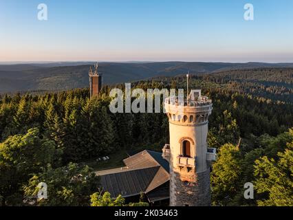 Germany, Thuringia, Ilmenau, Kickelhahn, observation tower, restaurant ...