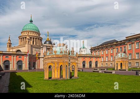 Brandenburg State Parliament and St. Nikolaikrche, Potsdam, Brandenburg ...
