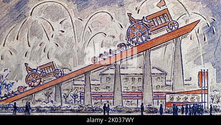 Decorative dynamic installation "MTS". Soviet Russian propaganda art ...