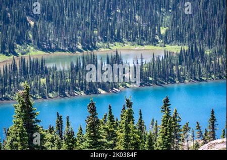 Hidden Lake overview from Logan Pass in Glacier National Park, Montana ...