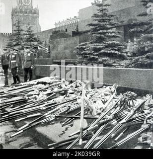 Nazi standards and emblems gathered for public display in Moscow after ...