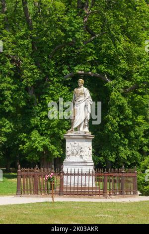 Malte monument in the castle park, Putbus, Rügen Island, Mecklenburg ...