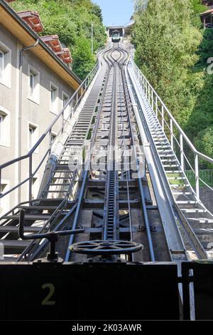 Fribourg funicular or Neuveville - Saint-Pierre funicular, the last ...