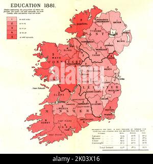 'The Graphic Statistical Maps of Ireland; Population 1881', 1886. From ...