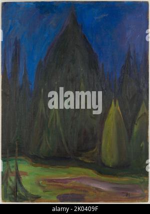 Edvard Munch - Dark Spruce Forest - 1899 Stock Photo - Alamy
