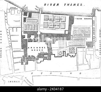 19th century Map of London Docks, Wapping and Shadwell (Extract Stock ...