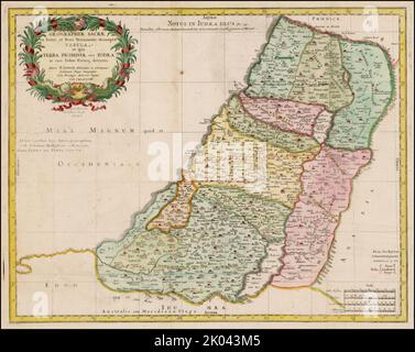 Map of the Holy Land Divided into the Twelve Tribes of Israel , 1670 ...