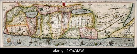 Map of the Holy Land Divided into the Twelve Tribes of Israel , 1670 ...