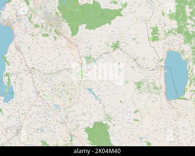 Elbasan, county of Albania. Open Street Map. Locations and names of ...