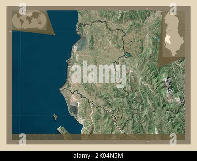 Fier, county of Albania. High resolution satellite map Stock Photo - Alamy