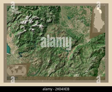 Kukes, county of Albania. High resolution satellite map Stock Photo - Alamy