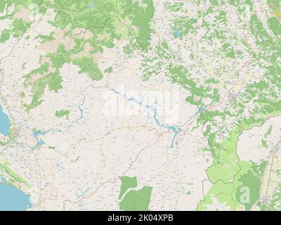 Kukes, county of Albania. Open Street Map. Locations and names of major ...