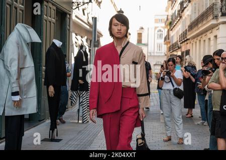 Madrid, Spain. 09th Sep, 2022. A model walks the runway with a UNOde50 ...
