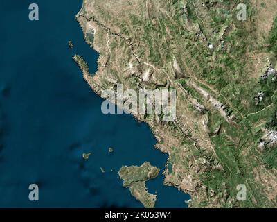 Vlore, county of Albania. High resolution satellite map. Corner auxiliary location maps Stock ...