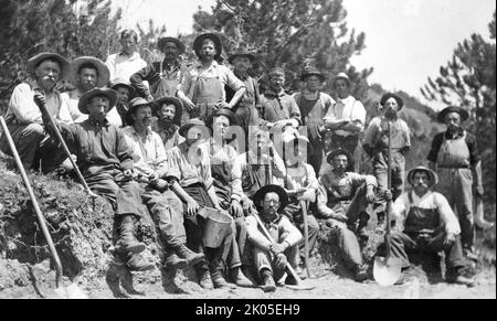 Workers are shown doing WPA duties in Colorado, ca. 1935 Stock Photo ...