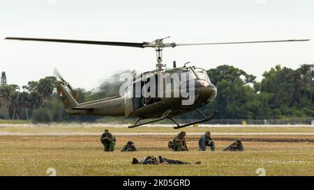 The incredible Vietnam War Reenactment at the Stuart Air Show Stock ...