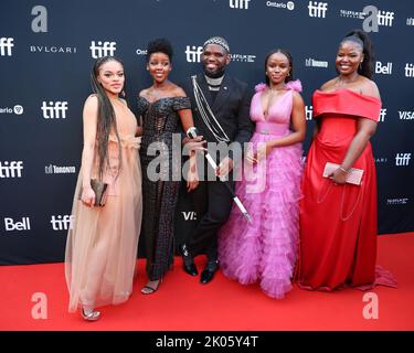 Makgotso M, Thuso Mbedu, Sivuyile Ngesi, Masali Baduza, and Siyamthanda Makakane attend the ...
