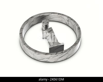 Marble info symbol on a white background. 3d illustration Stock Photo ...