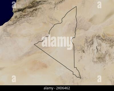 Adrar, province of Algeria. Low resolution satellite map. Locations of ...