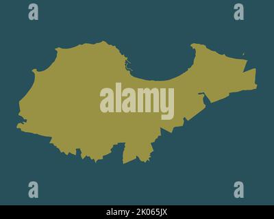 Alger, province of Algeria. Solid color shape. Locations and names of ...