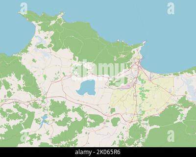 Annaba, province of Algeria. Open Street Map. Locations of major cities ...