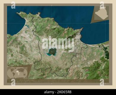Annaba, province of Algeria. High resolution satellite map Stock Photo ...
