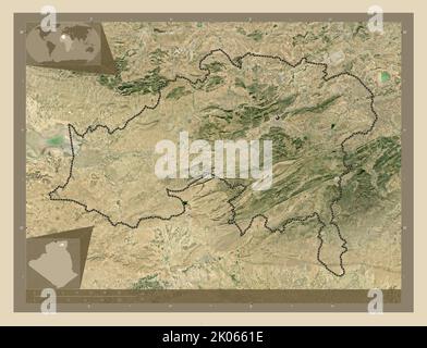 Batna, province of Algeria. High resolution satellite map. Locations ...
