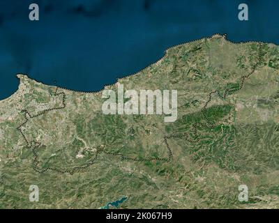 Boumerdes, province of Algeria. High resolution satellite map ...