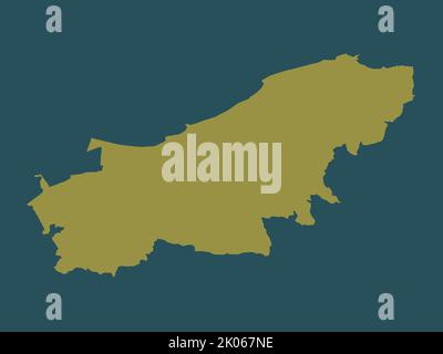 Boumerdes, province of Algeria. Solid color shape. Locations of major ...