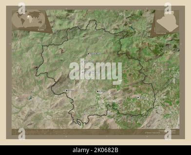 Constantine, province of Algeria. High resolution satellite map ...
