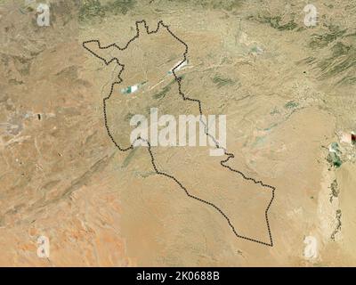 Djelfa, province of Algeria. High resolution satellite map. Locations ...