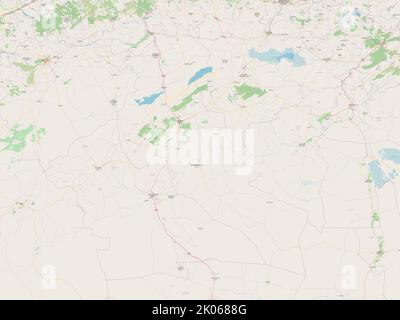 Djelfa, province of Algeria. Open Street Map. Locations and names of major cities of the region ...