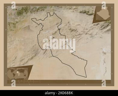 Djelfa, province of Algeria. Low resolution satellite map. Locations ...