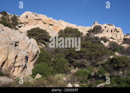 Fortino Candeo, Caprera, Sardegna Stock Photo - Alamy