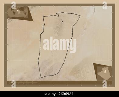 Ghardaia, province of Algeria. Low resolution satellite map. Locations ...