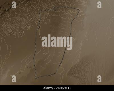 Ghardaia, province of Algeria. Colored elevation map with lakes and ...