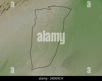 Ghardaia, province of Algeria. Colored elevation map with lakes and ...