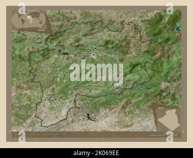 Guelma, province of Algeria. High resolution satellite map. Locations ...