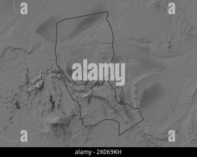 Illizi, province of Algeria. Elevation map colored in wiki style with ...
