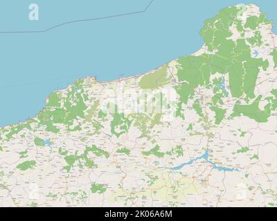 Jijel, province of Algeria. Open Street Map. Locations and names of ...
