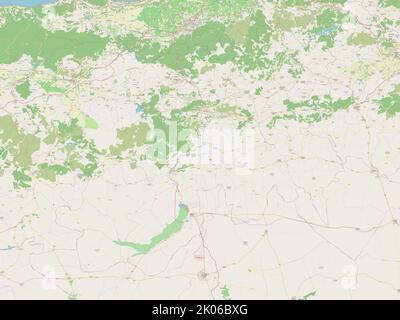 Medea, province of Algeria. Open Street Map. Corner auxiliary location ...