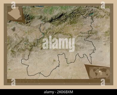 Medea, province of Algeria. Low resolution satellite map Stock Photo ...