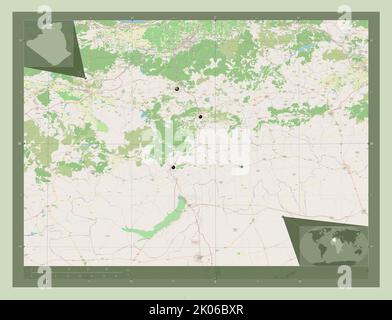 Medea, province of Algeria. Open Street Map. Locations and names of ...