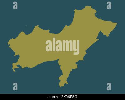 Oran, province of Algeria. Solid color shape. Locations and names of ...