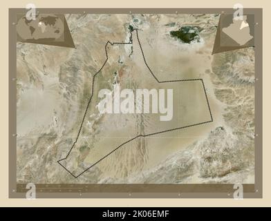 Ouargla, province of Algeria. High resolution satellite map Stock Photo ...